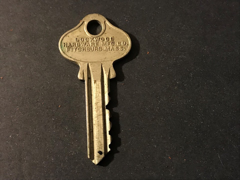 Key Lockwood Hardware Fitchburg MASS Massachusetts USA 2" Long Vintage ...
