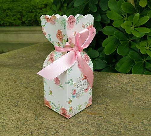 50 Pcs Floral Pattern Candy Boxes Wedding Birthday Party Favor Gift Box ...
