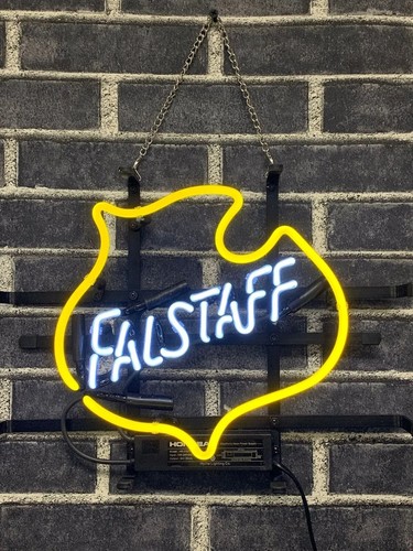 14"x10" Falstaff Beer Logo Neon Sign Light Lamp Visual Glass Bar ...