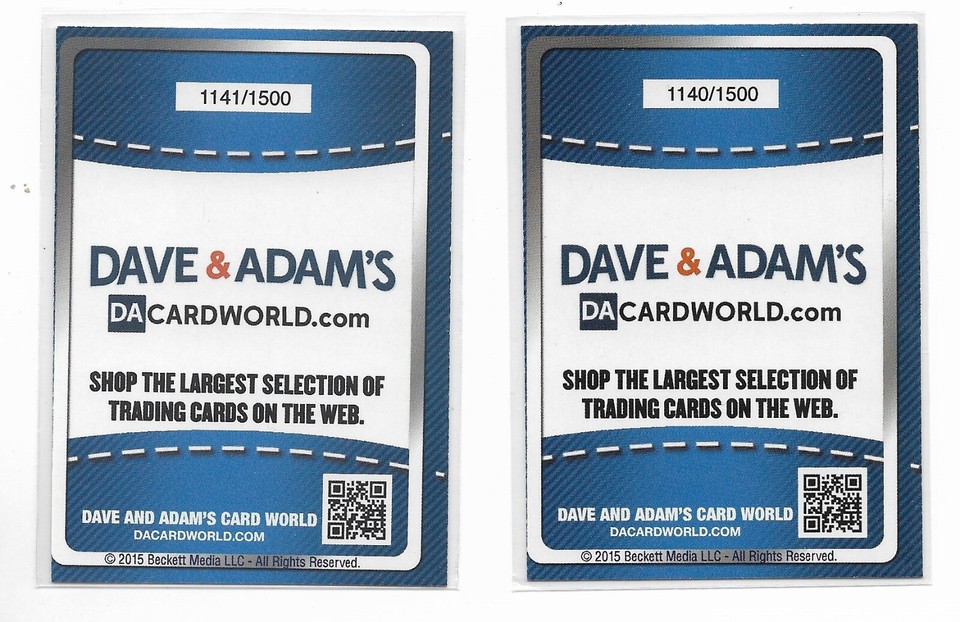 2015 Dave & Adam's Card World Beckett KRIS BRYANT PROMO CARD Chicago ...