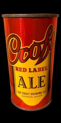 Croft Red Label Ale of Boston DIECUT Sign 18" Tall USA STEEL 3 lbs. | eBay