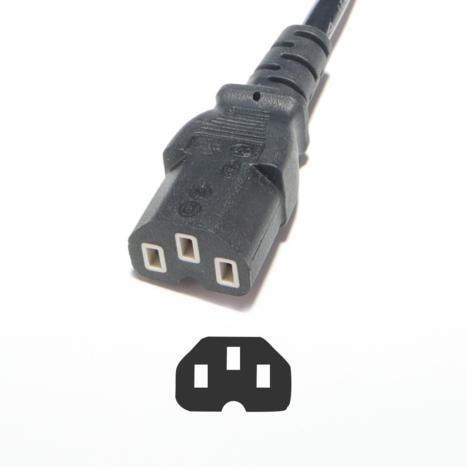 3-Prong IEC Power Supply Universal Cable Cord Plug Computer LCD CRT ...