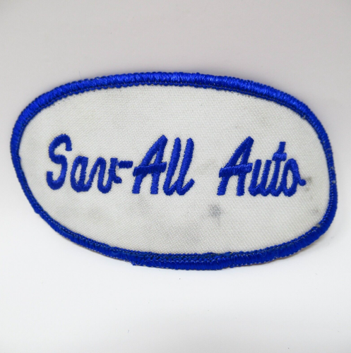 Sav-All Auto Patch Vintage Mechanic Uniform Blue White Oval Sew On | eBay