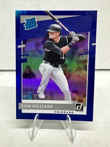 2020 Panini Donruss Holo Blue Rated Rookie #46 Sam Hilliard Colorado ...