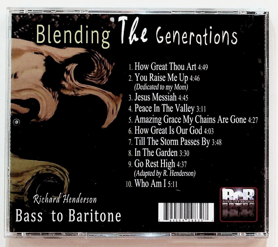 Bass To Baritone Blending The Generations Richard Henderson Gospel ...