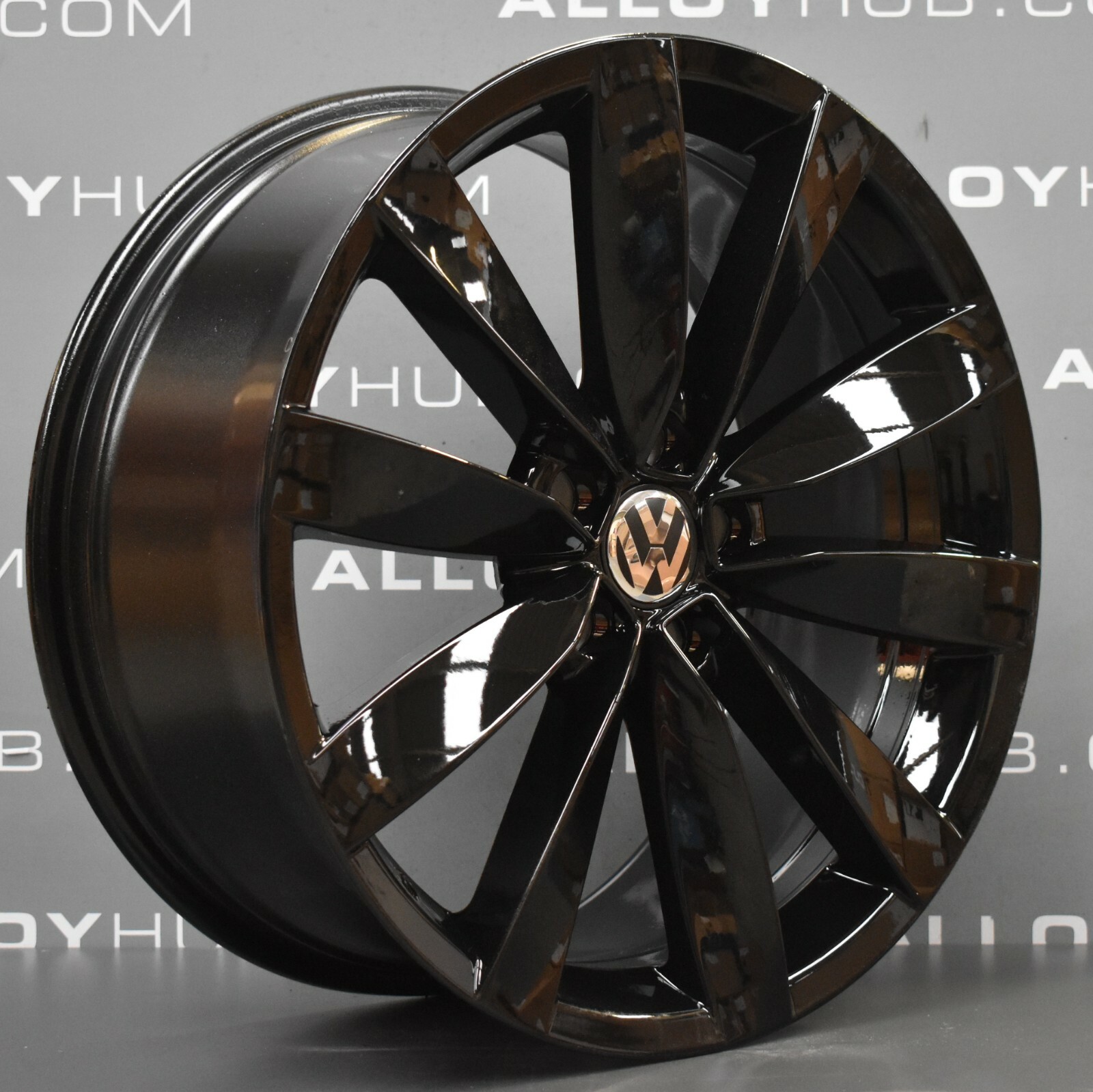 GENUINE VOLKSWAGEN SCIROCCO LUGANO TURBINE GLOSS BLACK 19" ALLOY WHEELS ...
