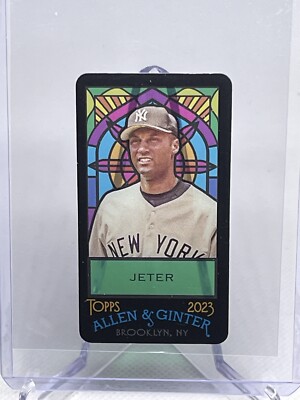 2023 Topps Allen & Ginter Derek Jeter Mini Stained Glass SP Read | eBay