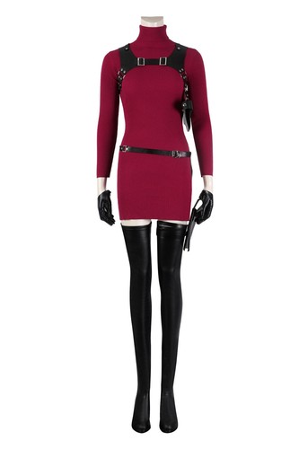 Resident Evil 4 Ada Wong Full Set Outfits Halloween Cosplay Costume ...