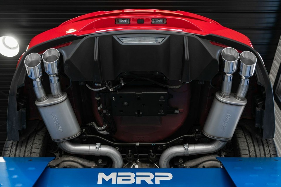 MBRP S7205304 Dual Split Rear Cat Back w/ Quad 4.0in for 18-20 Ford ...