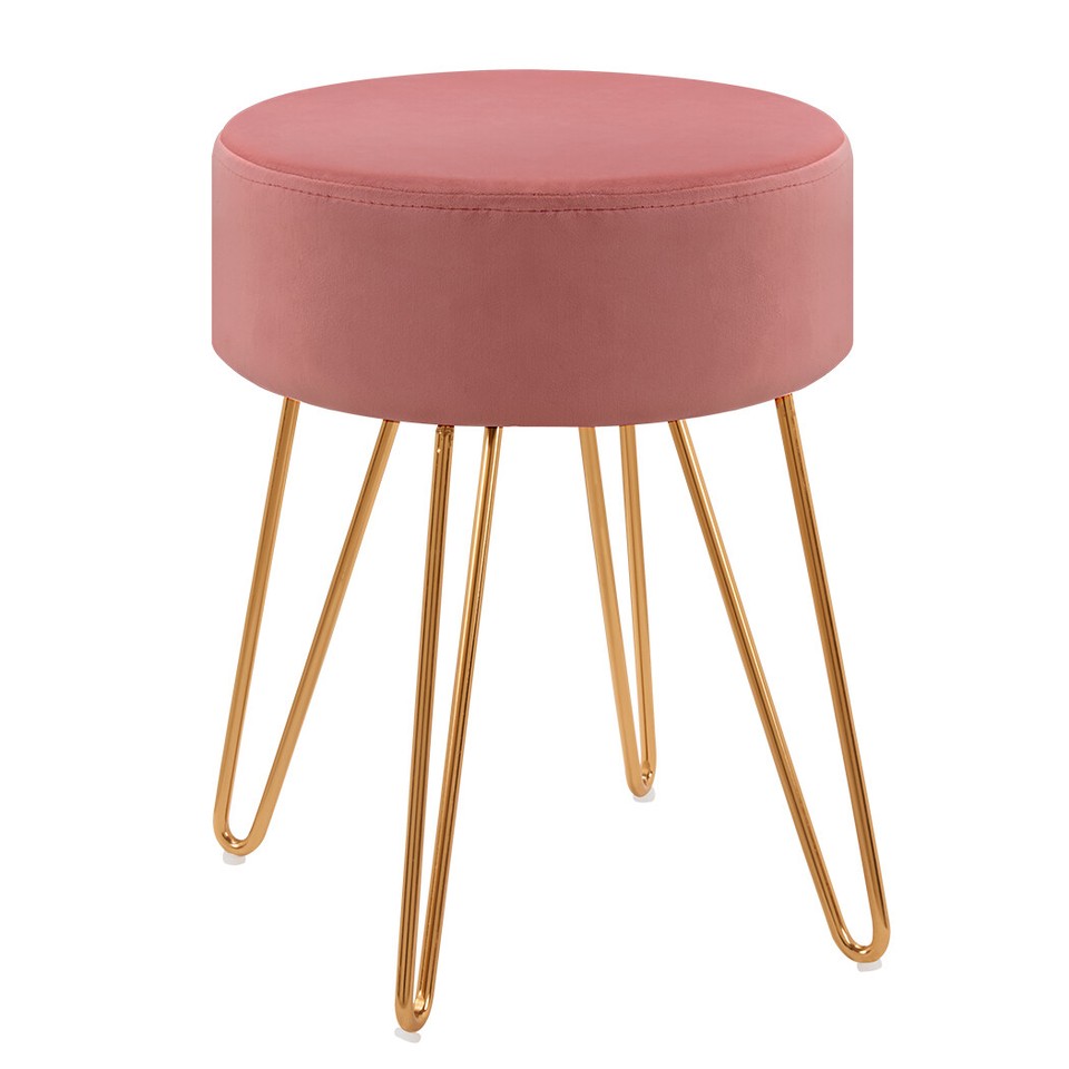 Duhome Modern Makeup Vanity Stool, Small Vanity Chair Velvet Ottoman ...