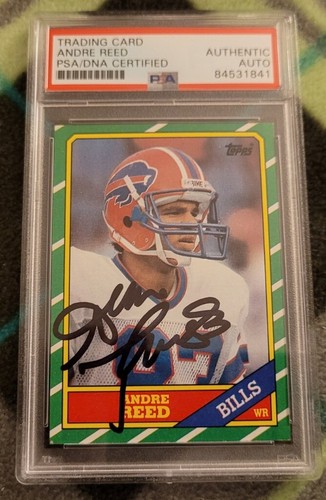 Andre Reed signed 1986 Topps Football Rookie Card #388 PSA auth ...