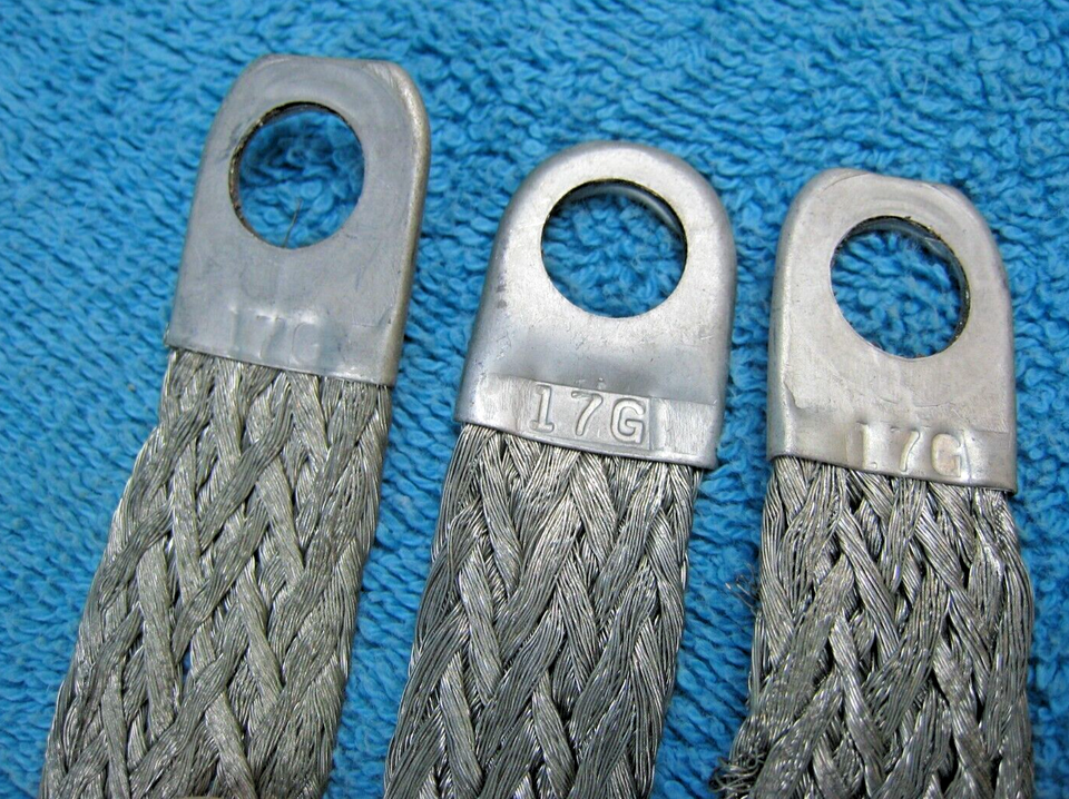 Lot of 3 NORS 18" Battery Ground Terminal Braided Cables 17G OEM ...