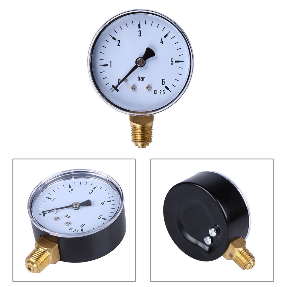 6 Bar Compressor Compressed Air Pressure Gauge 1/4 NPT Manometer 2.3 ...