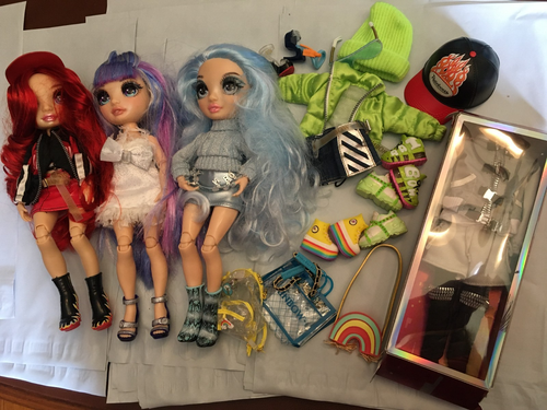 lot of 3 Rainbow High Dolls HTF Rudy Anderson, Violet & Gabriella Icely ...