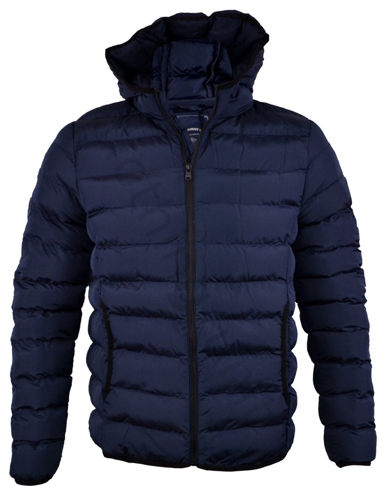 Mens Tokyo Laundry PREMIUM Hooded Quilted Padded Puffer Smart Jacket ...