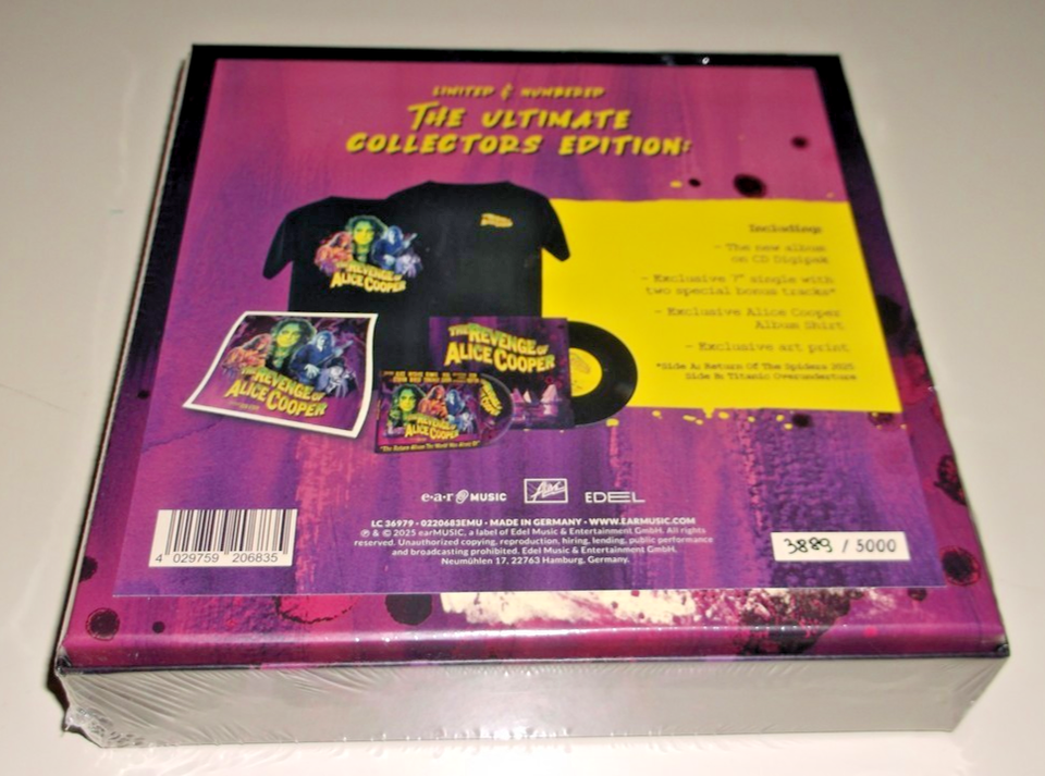 New 2025 REVENGE OF ALICE COOPER BOX SET CD / 7INCH VINYL / ART PRINT ...