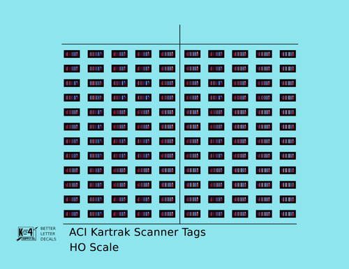 K4 HO Decals Kartrak ACI Scanner Barcode Tags | eBay