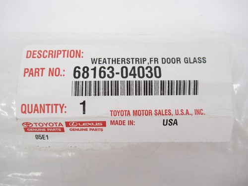 Genuine OEM Toyota 68163-04030 Passenger RH Rear Door Belt Molding 16 ...