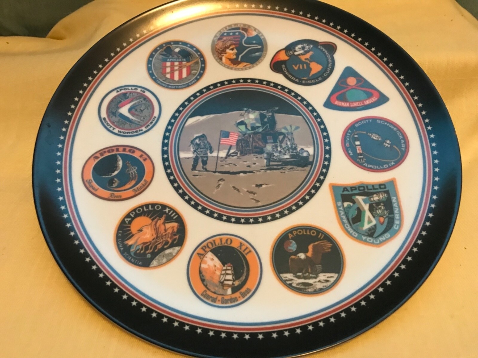 Vintage NASA "Apollo Space Program Plate" by Texas-Ware 10" Wide ...