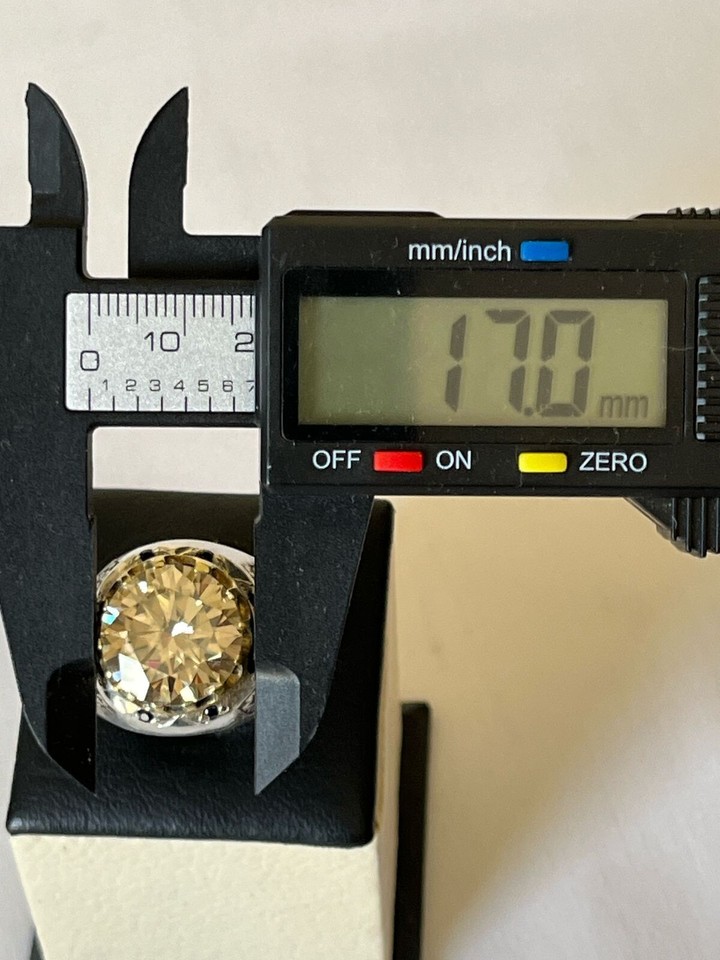 Men silver 925 Heavy Ring Big Natural Russian Moissanite Jewelry ...