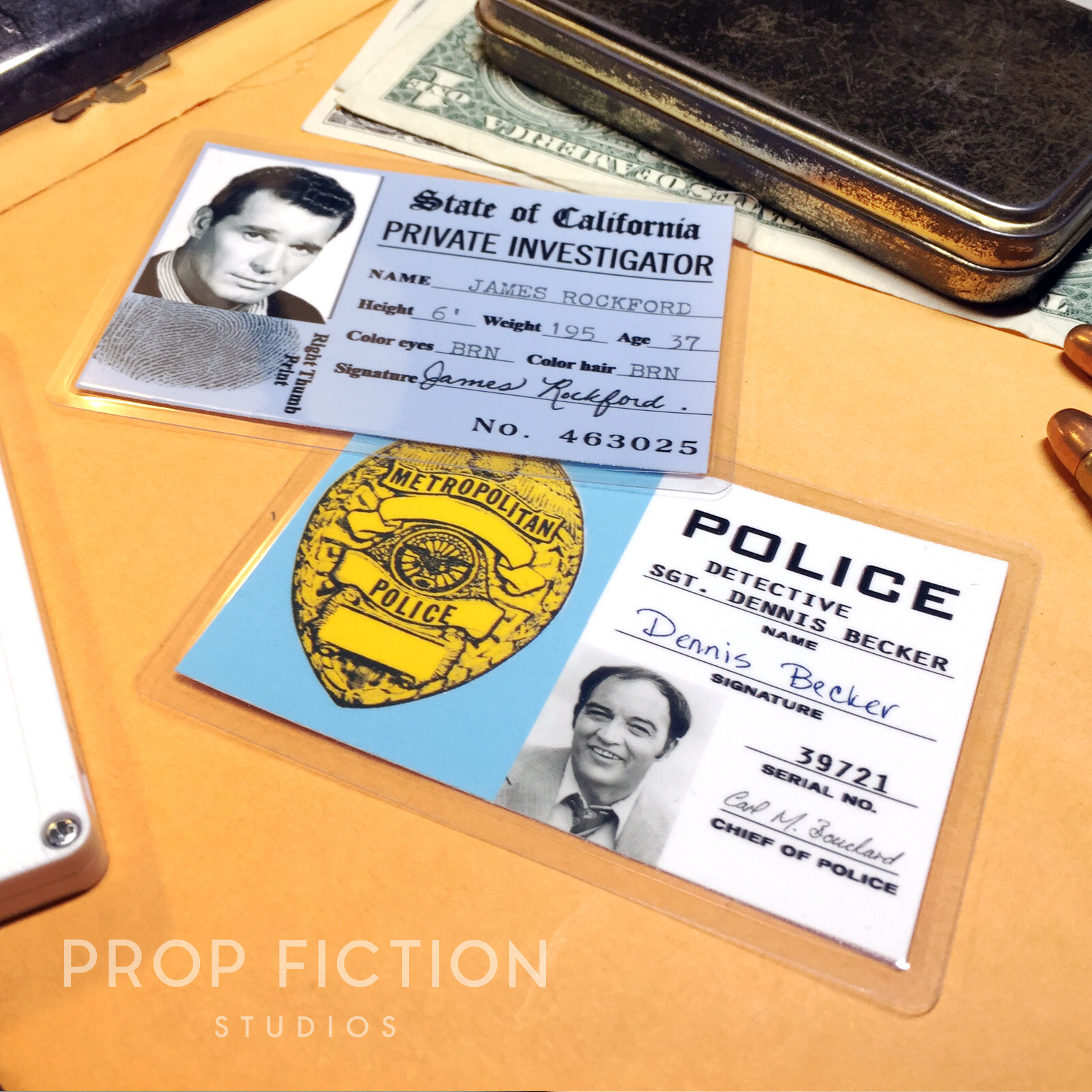 Rockford Files - Rockford PI lnvestigator & Becker Prop Detective ID ...