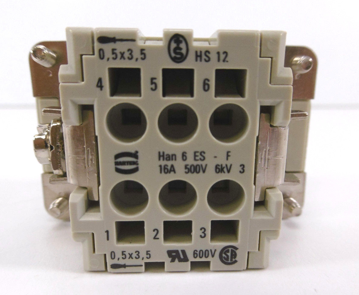 Harting Steckereinsatz HAN 6 ES-F | 16A | 500V | 6kV | eBay.de