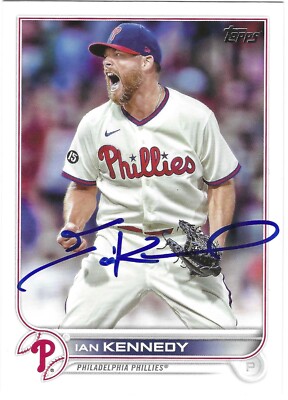 IAN KENNEDY SIGNED AUTOGRAPHED 2022 TOPPS SERIES ONE BASEBALL CARD ...