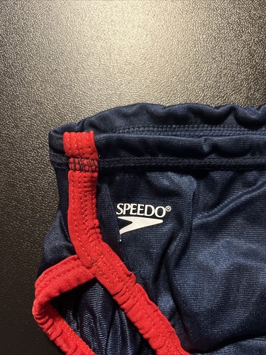 Vintage Speedo Diving Swim Brief, Mens Size 28 Drawstring Red Blue ...