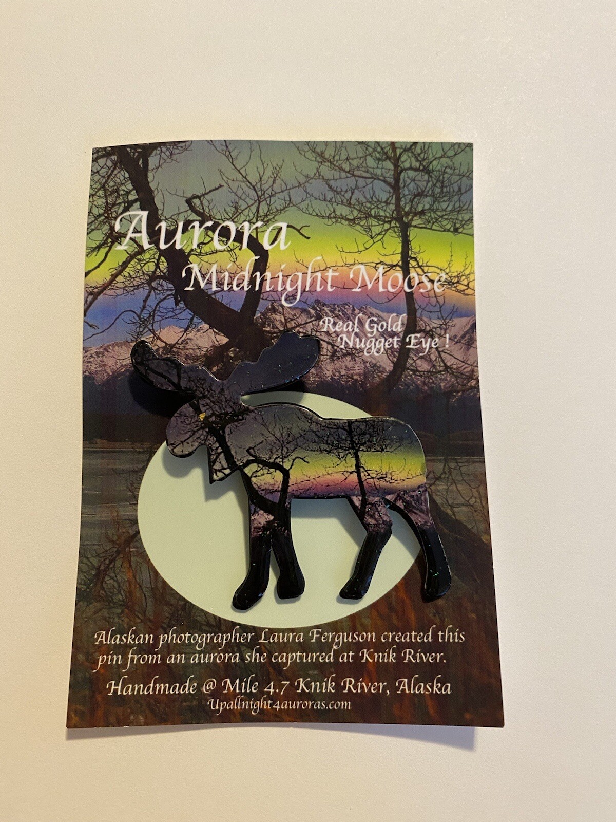aurora midnight moose alaska pin | eBay