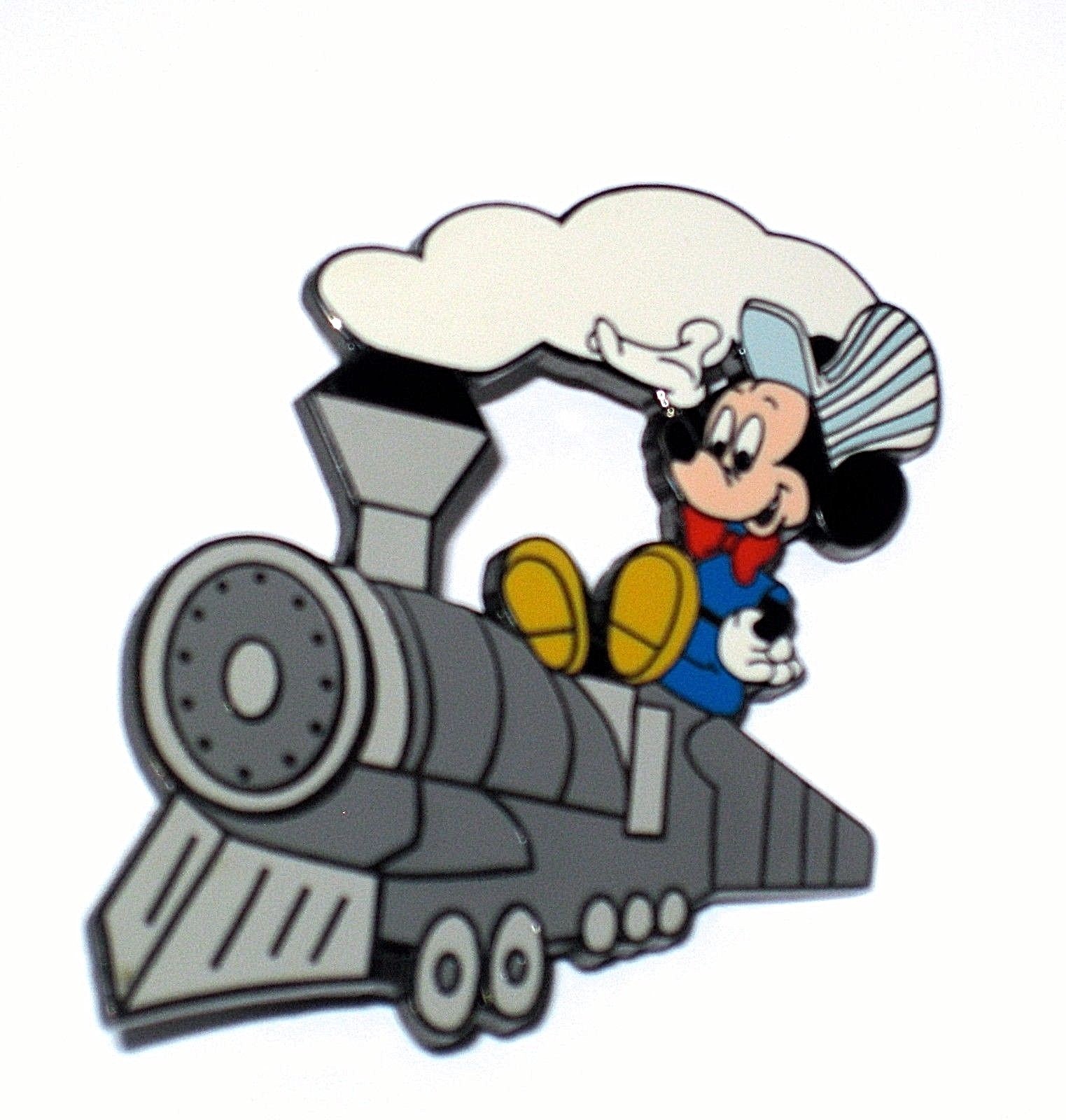 LE 100 Disney Auctions Pin Mickey Mouse Engineer Riding Steam Train ...