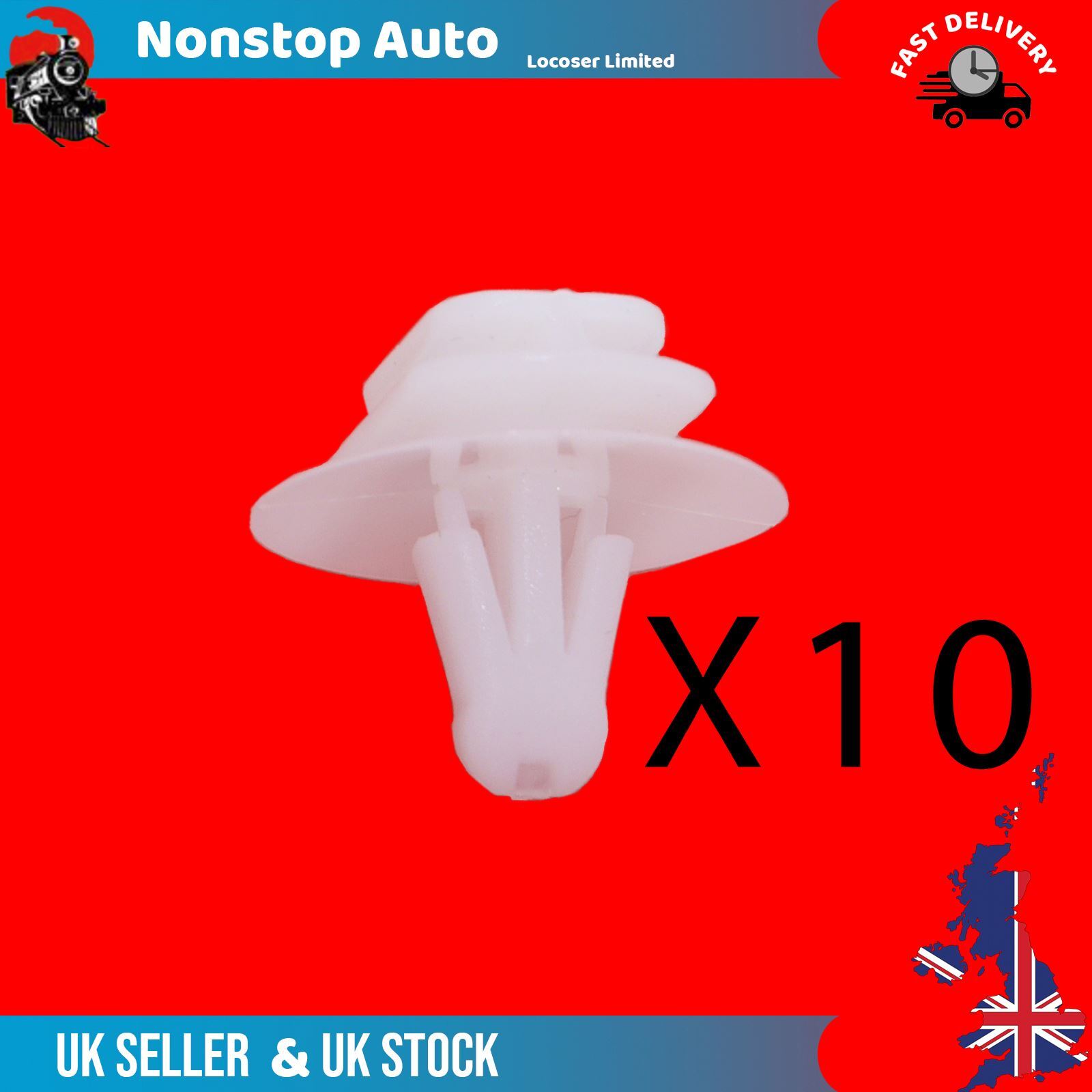 10XDOOR BOOT PANEL MOULDING TRIM CLIPS For RENAULT Clio II Kangoo ...