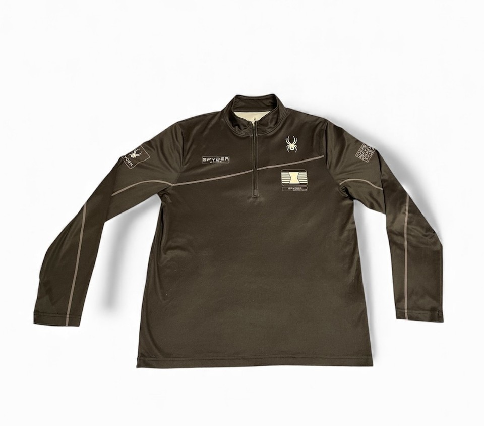 Spyder Active Shirt Mens L Black Base Layer Pullover Long Sleeve ...