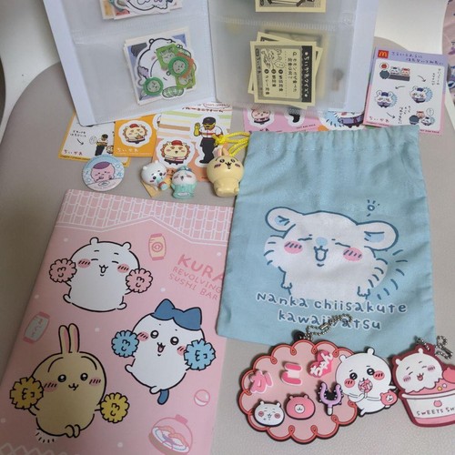Chiikawa Character Goods Set Strap Figuras Badge Notebook Used | eBay