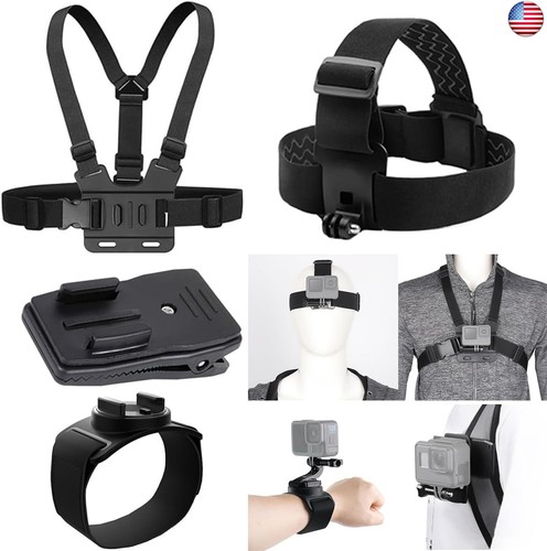 4 in 1 Camera Accessories Kit Head Strap, Chest Strap, Backpack Clip ...