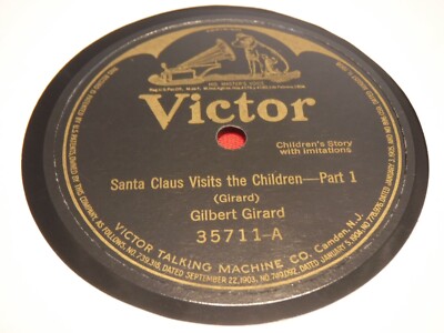 Gilbert Girard 78 RPM Santa Claus Visits The Children Victor 35711 12 ...