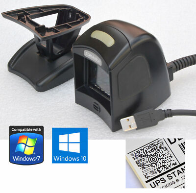 USB Cash Desk Scanner Barcode Black Datalogic 1100i Windows XP 7 10 11 ...