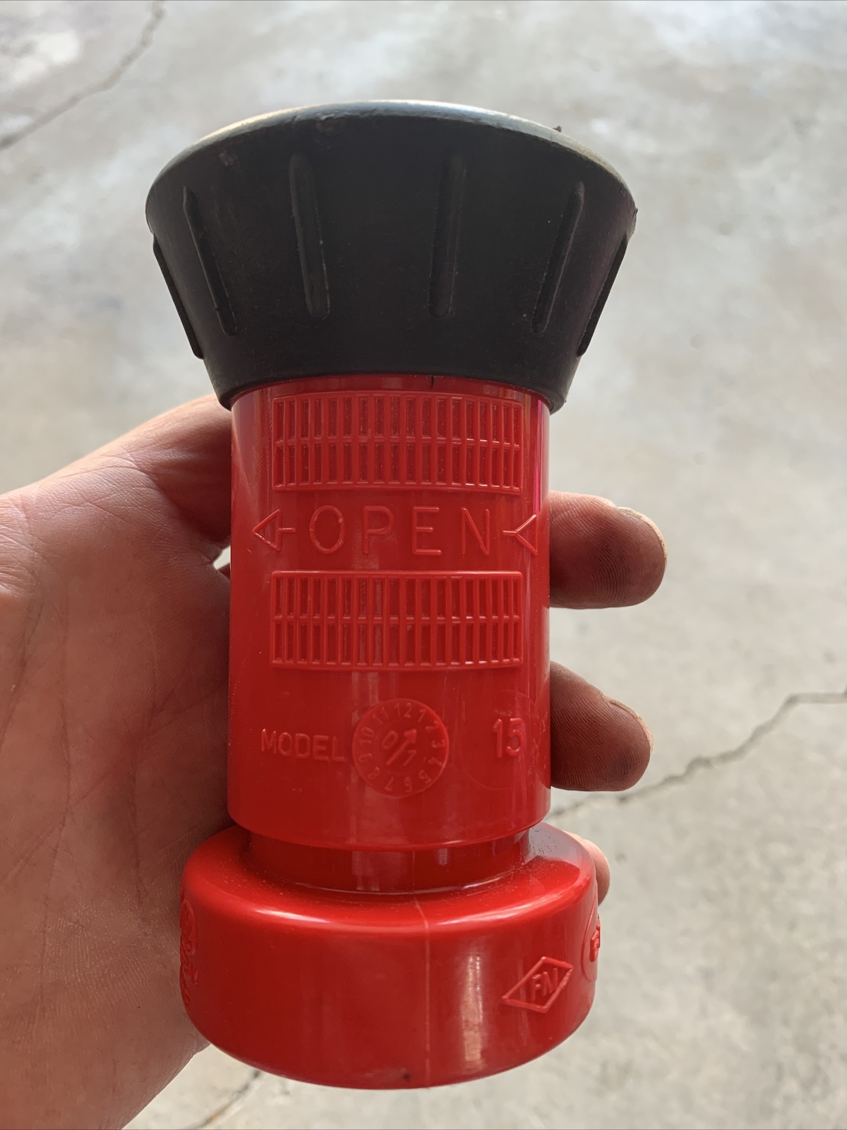 Fully Adjustable red lexan 1 1/2" twist type fire hose nozzle NST | eBay