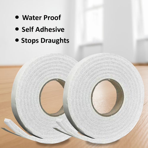 .2x 5M Weather Foam Tape Draught Draft Excluder SealStrip Insulation ...