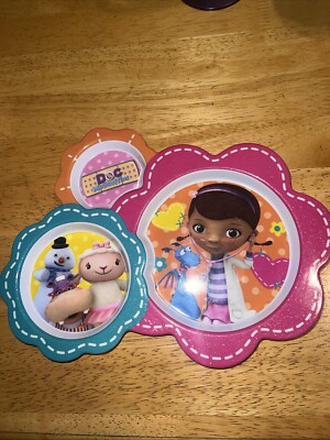 Disney Store Doc McStuffins Divided Toddler Plate 3 Section Great ...