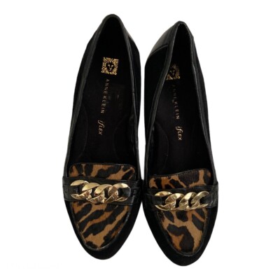 Anne Klein Iflex Cheetah Chain Wedge Calf Hair Size7 | eBay