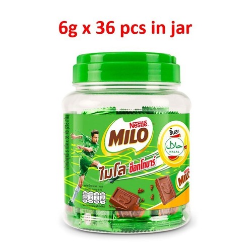 6g x 36 pcs NESTLE MILO Choco Bar JAR Chocolate Flavor Confectionery ...