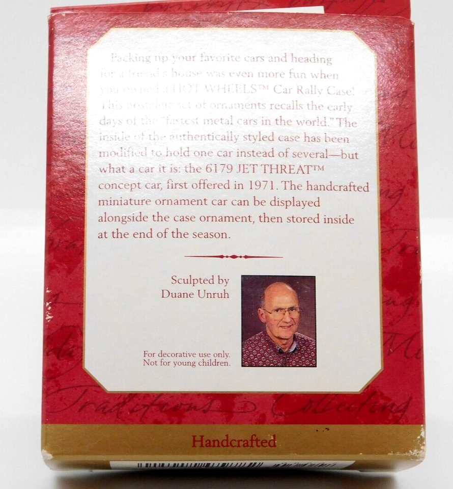 Ornament Christmas Jet Threat Car With Case Hot Wheels Hallmark Mattel ...