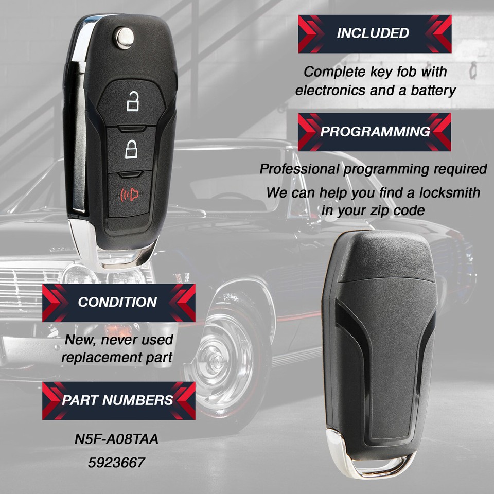 For 2015 2016 2017 2018 2019 2020 Ford F-150 F-250 F-350 Remote Flip ...