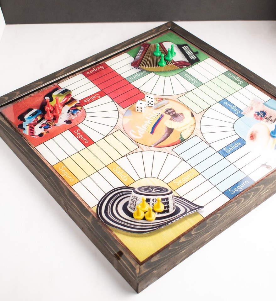 Parchis Board for 2 until 4 persons. Colombia game parqués, hand made ...