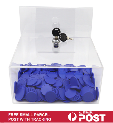 High Quality Acrylic Ballot Box Token Collector Suggestion Box With ...
