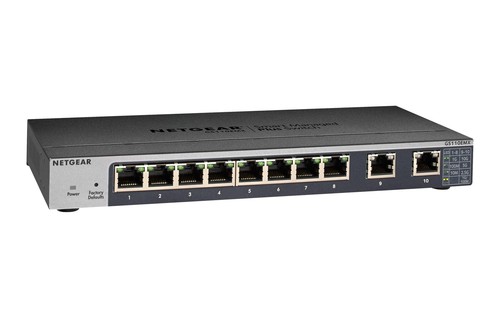 NETGEAR GS110EMX Managed L2 10G Ethernet (100/1000/10000) Schwarz ...