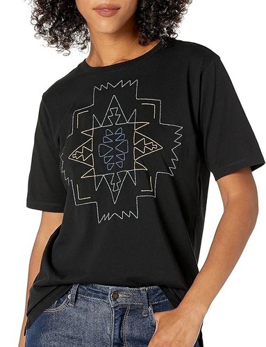 Pendleton Deschutes Embroidered Aztec Cotton T-Shirt - Black - Women’s ...