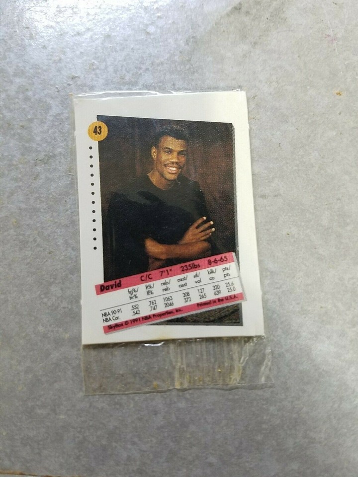 David Robinson SA Spurs 1991 - 1992 Skybox Mini Frito Lay Sealed ...