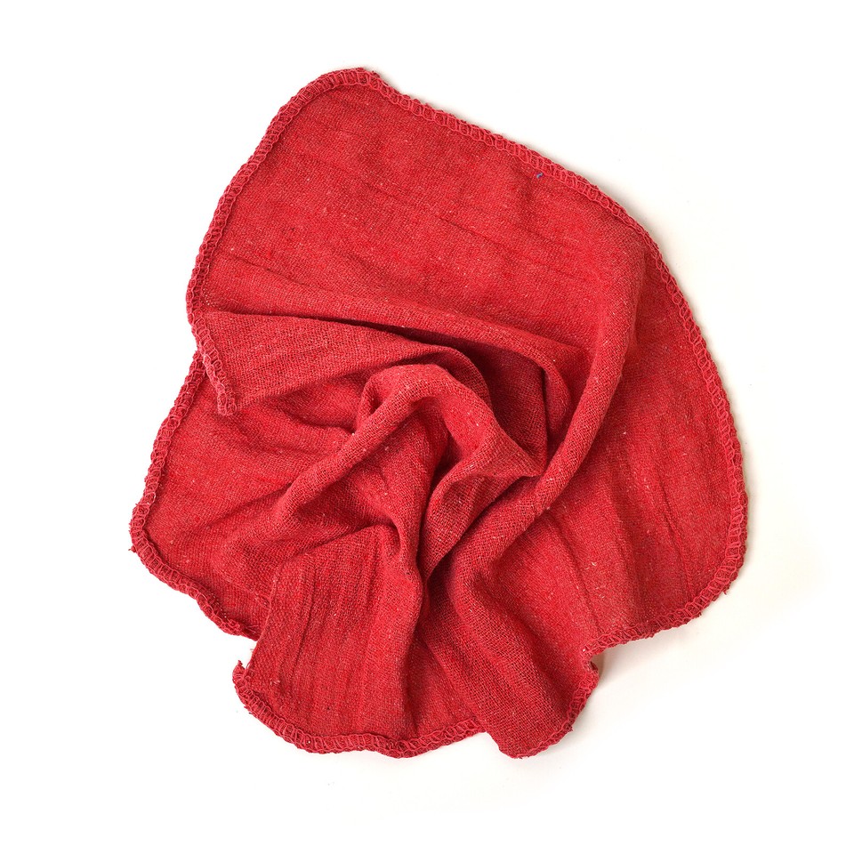 Premium Red Shop Towels For Cleaning - 13 x 14 inch Multipurpose ...