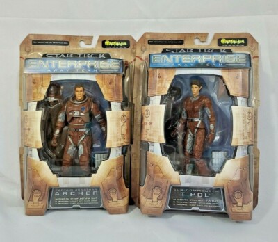 Star Trek Enterprise Captain Archer Sub Commander T'pol Action Figures ...